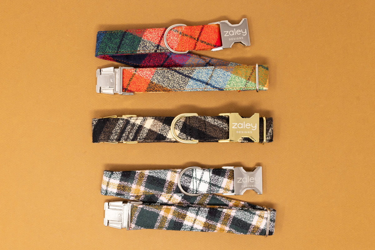 Scottie Flannel Plaid Dog Collar – Zaley Designs